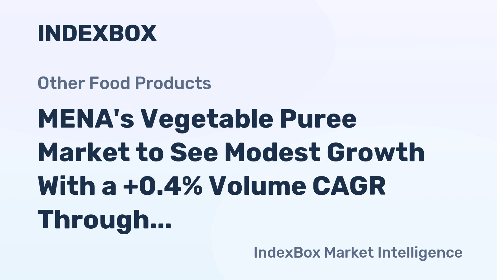 MENA's Vegetable Puree Market to See Modest Growth With a +0.4% Volume CAGR Through 2035