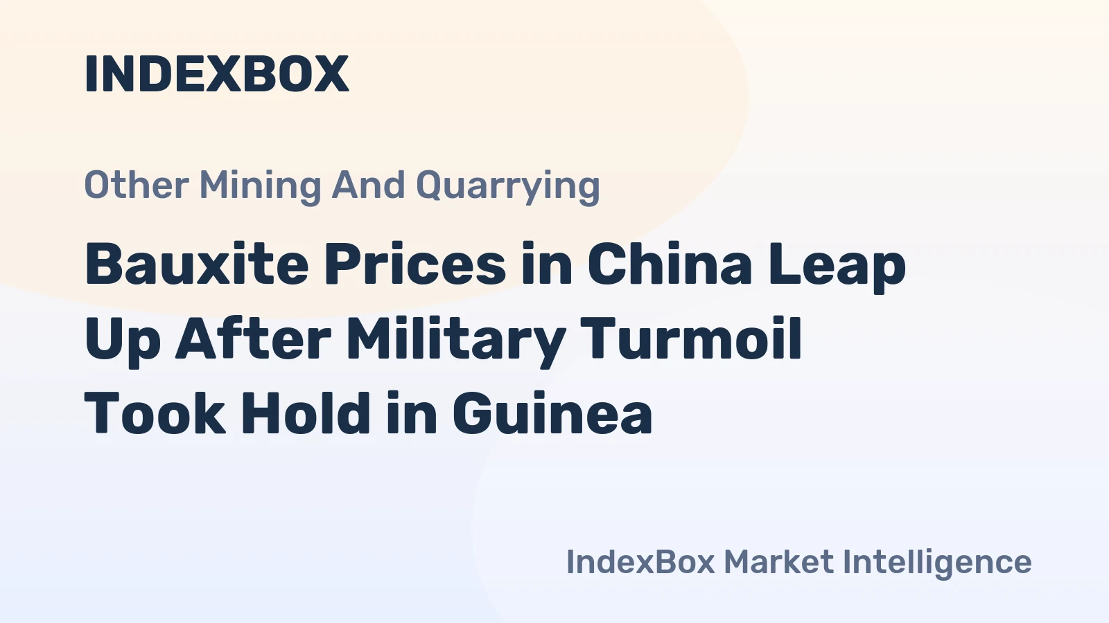 Bauxite Prices in China Leap Up After Military Turmoil Took Hold in Guinea