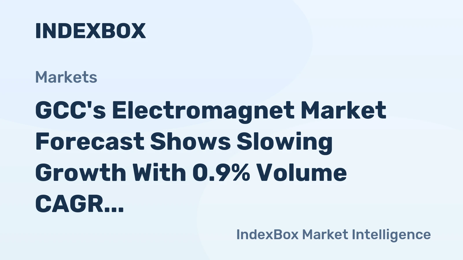 GCC's Electromagnet Market Forecast Shows Slowing Growth With 0.9% Volume CAGR Through 2035