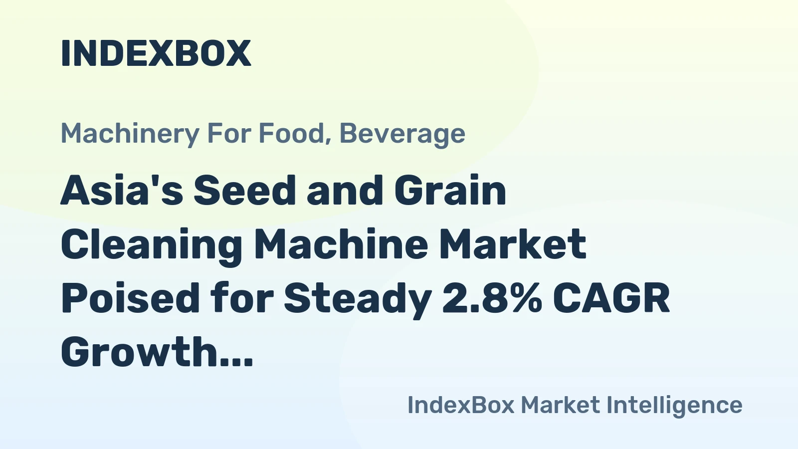 Asia's Seed and Grain Cleaning Machine Market Poised for Steady 2.8% CAGR Growth Through 2035