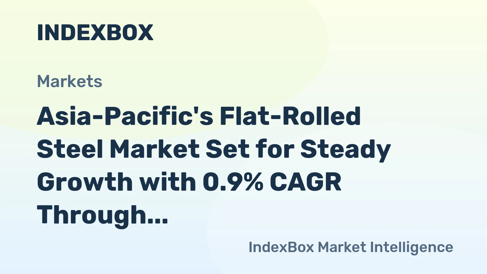 Asia-Pacific's Flat-Rolled Steel Market Set for Steady Growth with 0.9% CAGR Through 2035