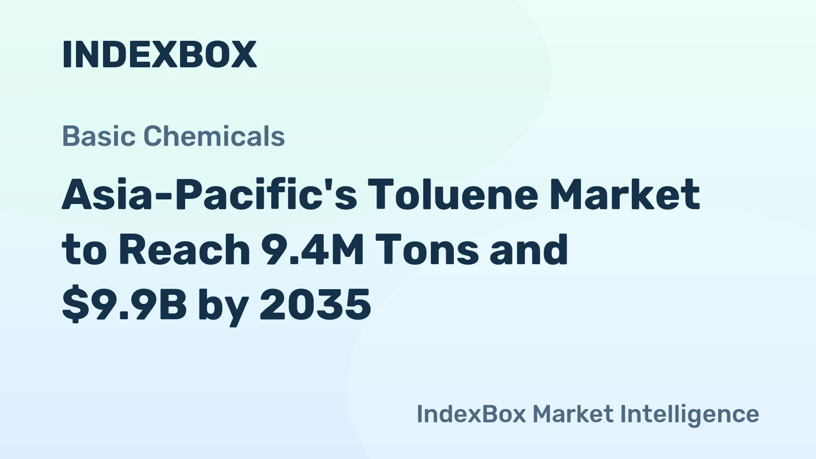 Asia-Pacific's Toluene Market to Reach 9.4M Tons and $9.9B by 2035