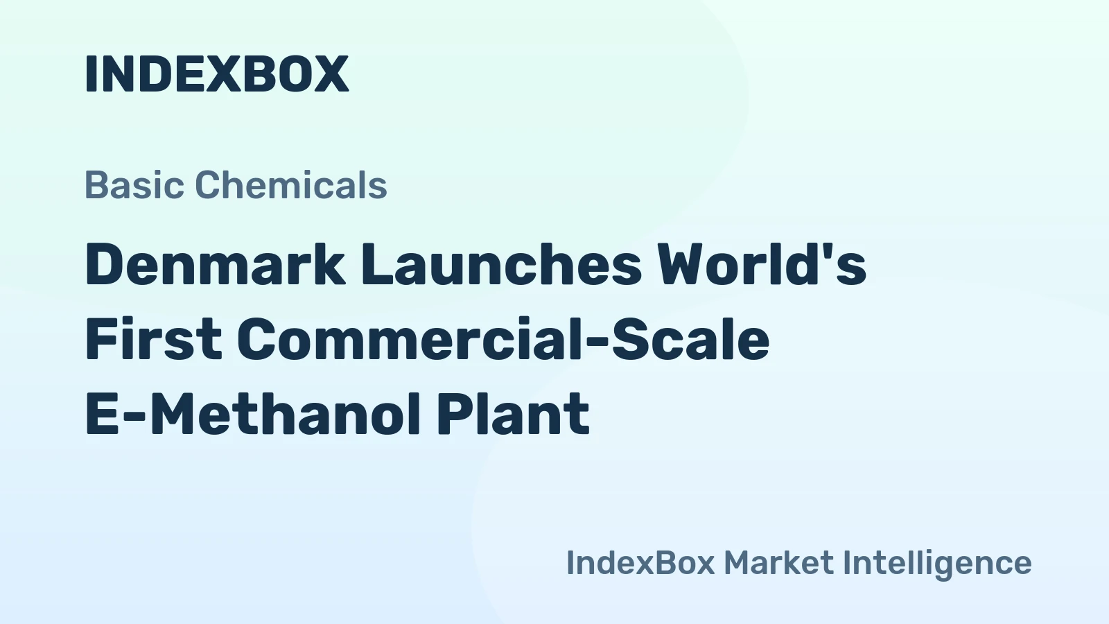 Denmark Launches World's First Commercial-Scale E-Methanol Plant