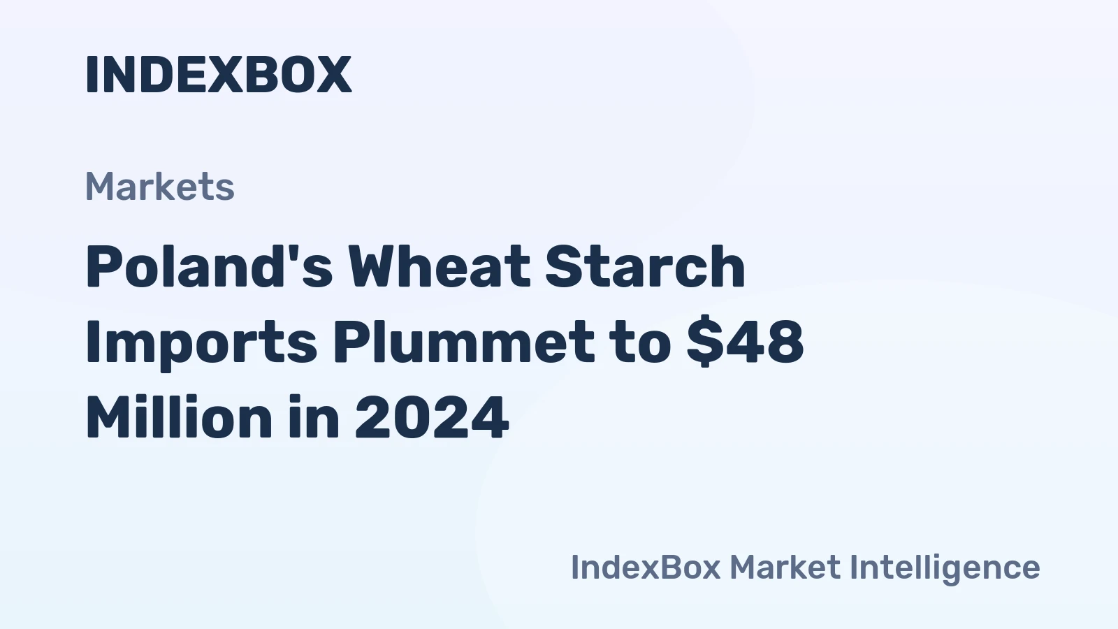 Poland's Wheat Starch Imports Plummet to $48 Million in 2024