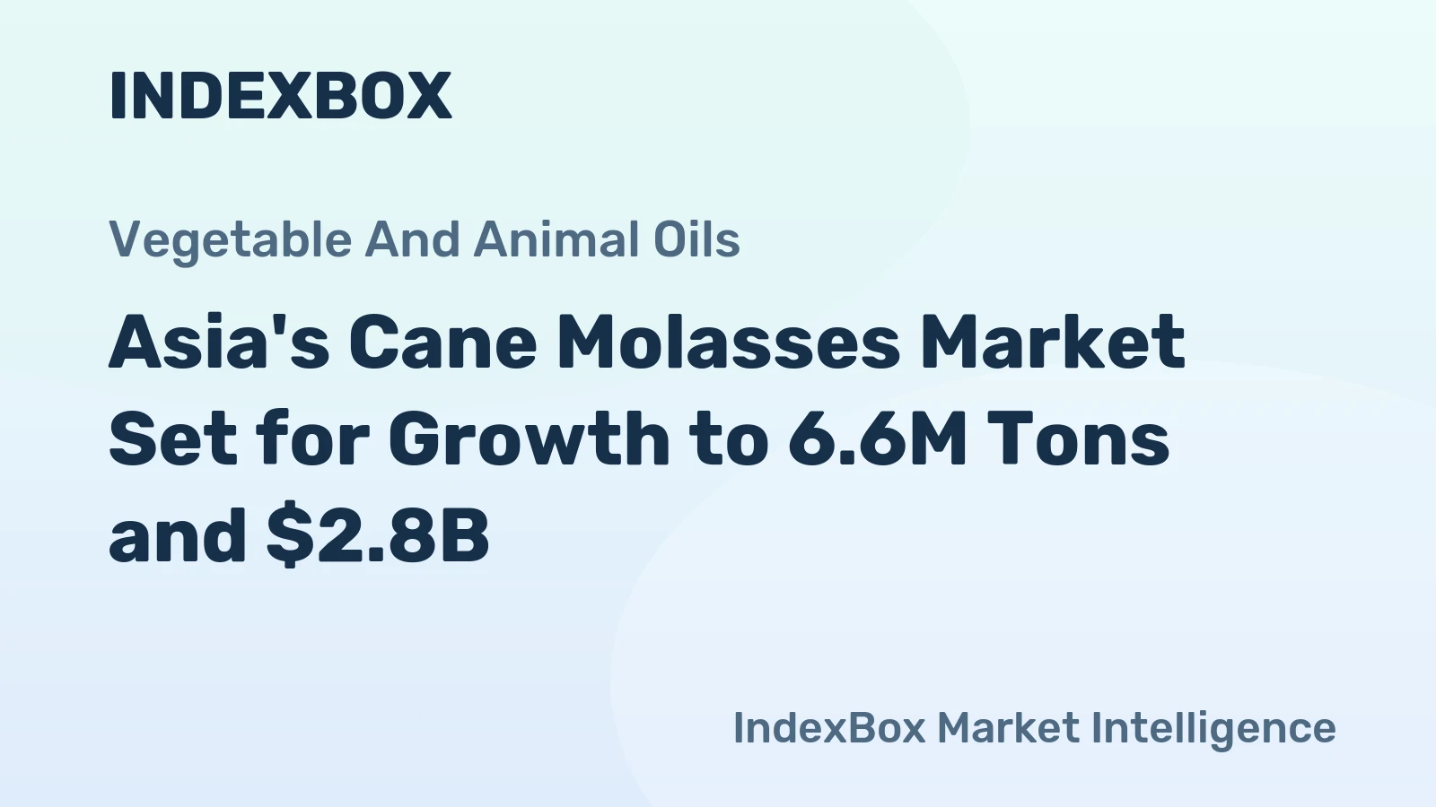 Asia's Cane Molasses Market Set for Growth to 6.6M Tons and $2.8B