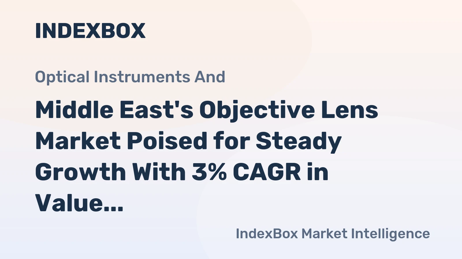 Middle East's Objective Lens Market Poised for Steady Growth With 3% CAGR in Value Through 2035