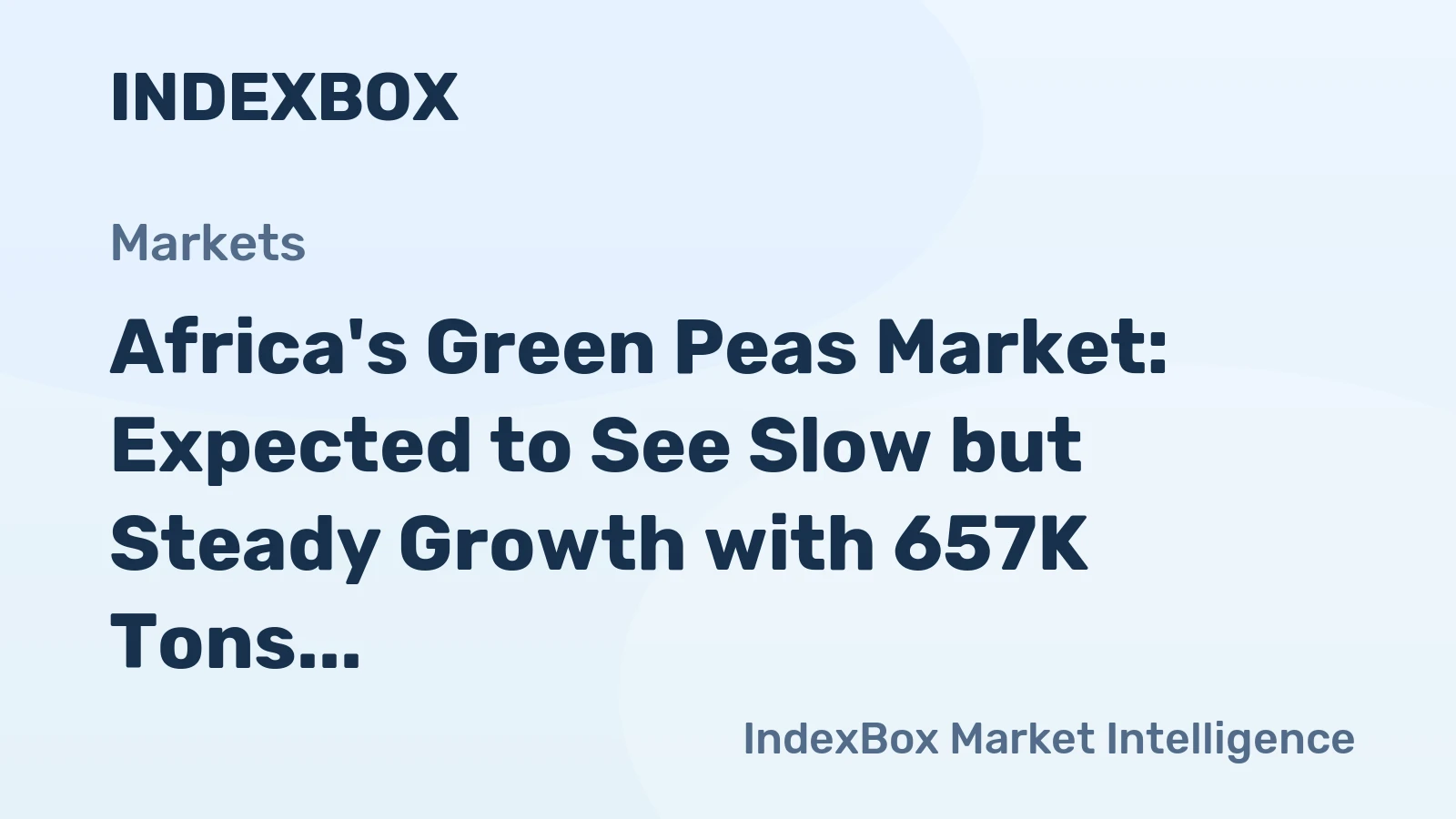 Africa's Green Peas Market: Expected to See Slow but Steady Growth with 657K Tons in Volume and $1.3B in Value by 2035