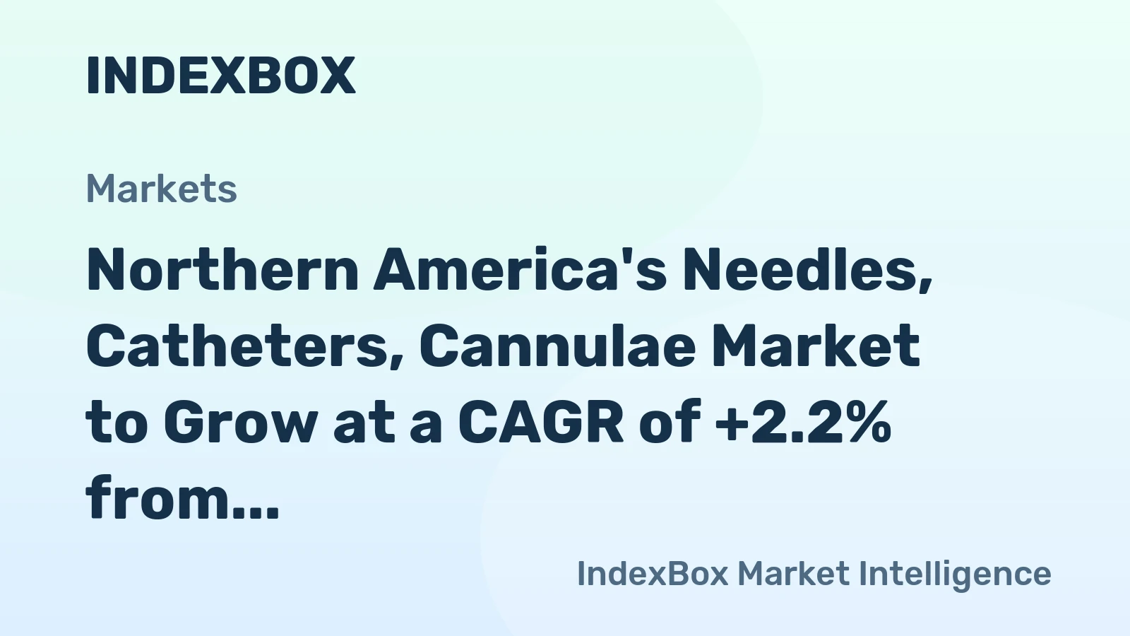 Northern America's Needles, Catheters, Cannulae Market to Grow at a CAGR of +2.2% from 2024-2035, Reaching 26B Units by 2035