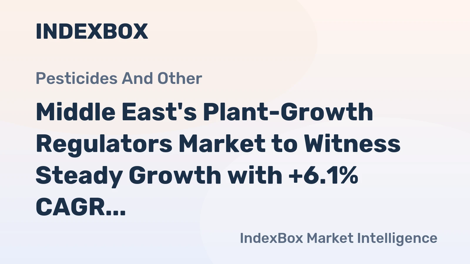 Middle East's Plant-Growth Regulators Market to Witness Steady Growth with +6.1% CAGR over 2024-2035