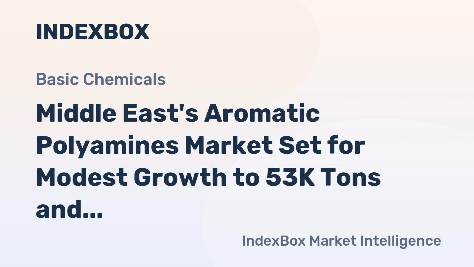 Middle East's Aromatic Polyamines Market Set for Modest Growth to 53K Tons and $160M