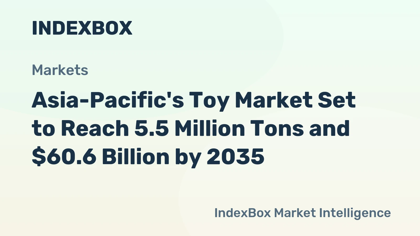 Asia-Pacific's Toy Market Set to Reach 5.5 Million Tons and $60.6 Billion by 2035