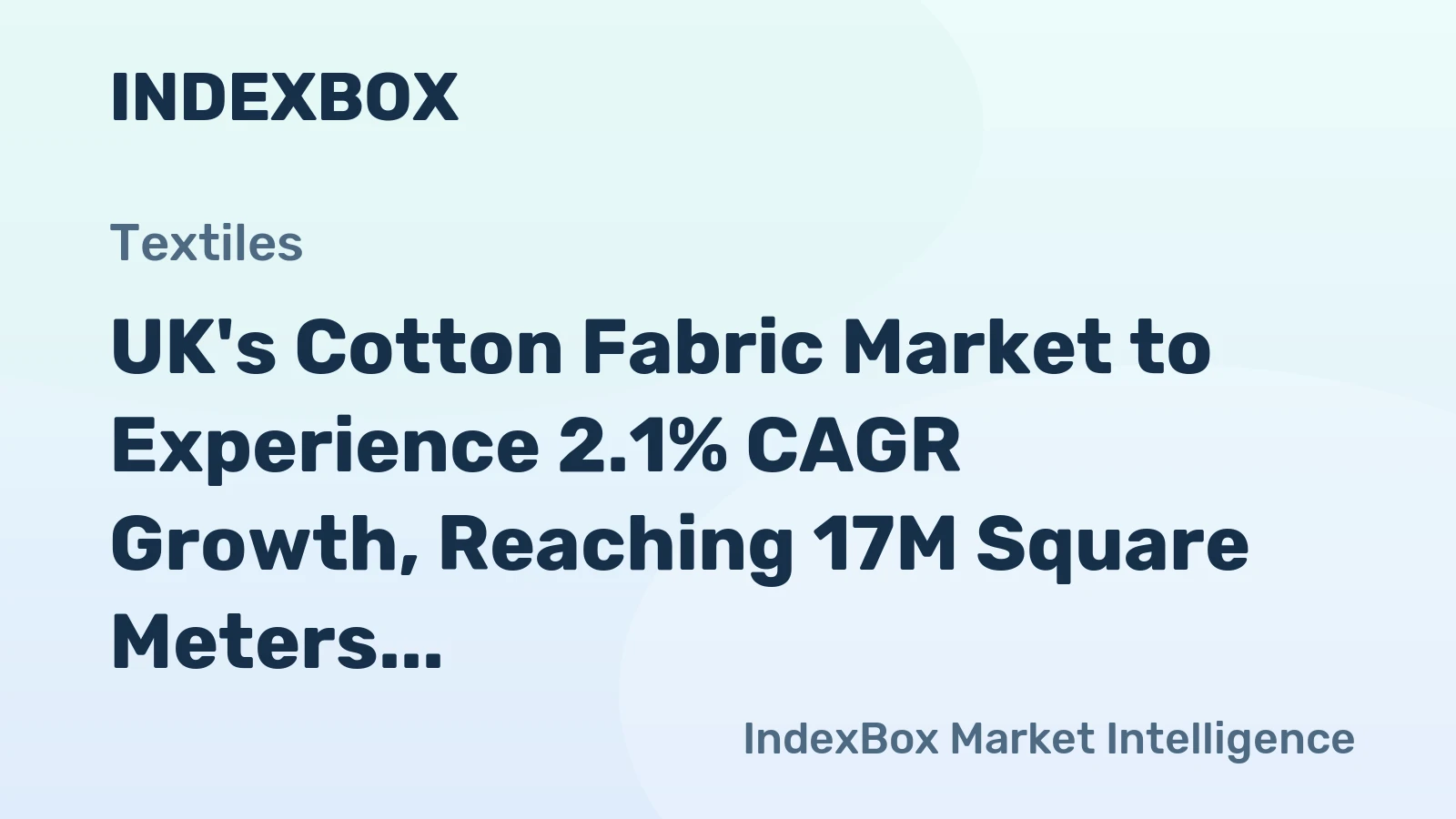 UK's Cotton Fabric Market to Experience 2.1% CAGR Growth, Reaching 17M Square Meters by 2035