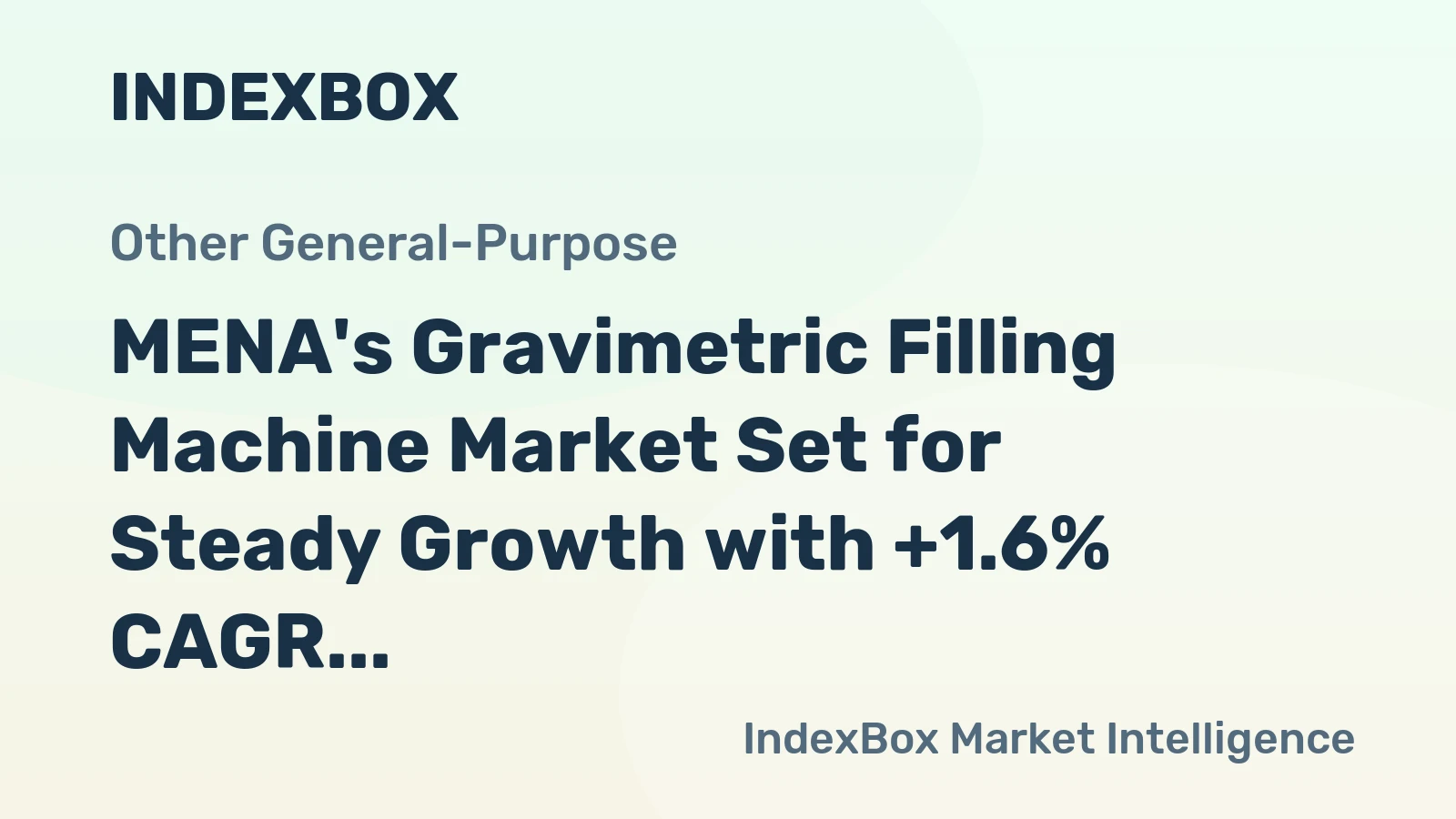 MENA's Gravimetric Filling Machine Market Set for Steady Growth with +1.6% CAGR Through 2035