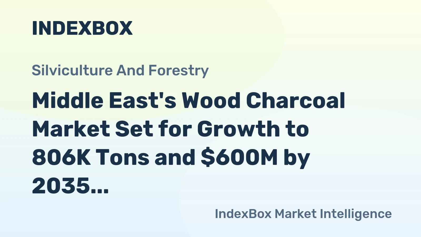 Middle East's Wood Charcoal Market Set for Growth to 806K Tons and $600M by 2035