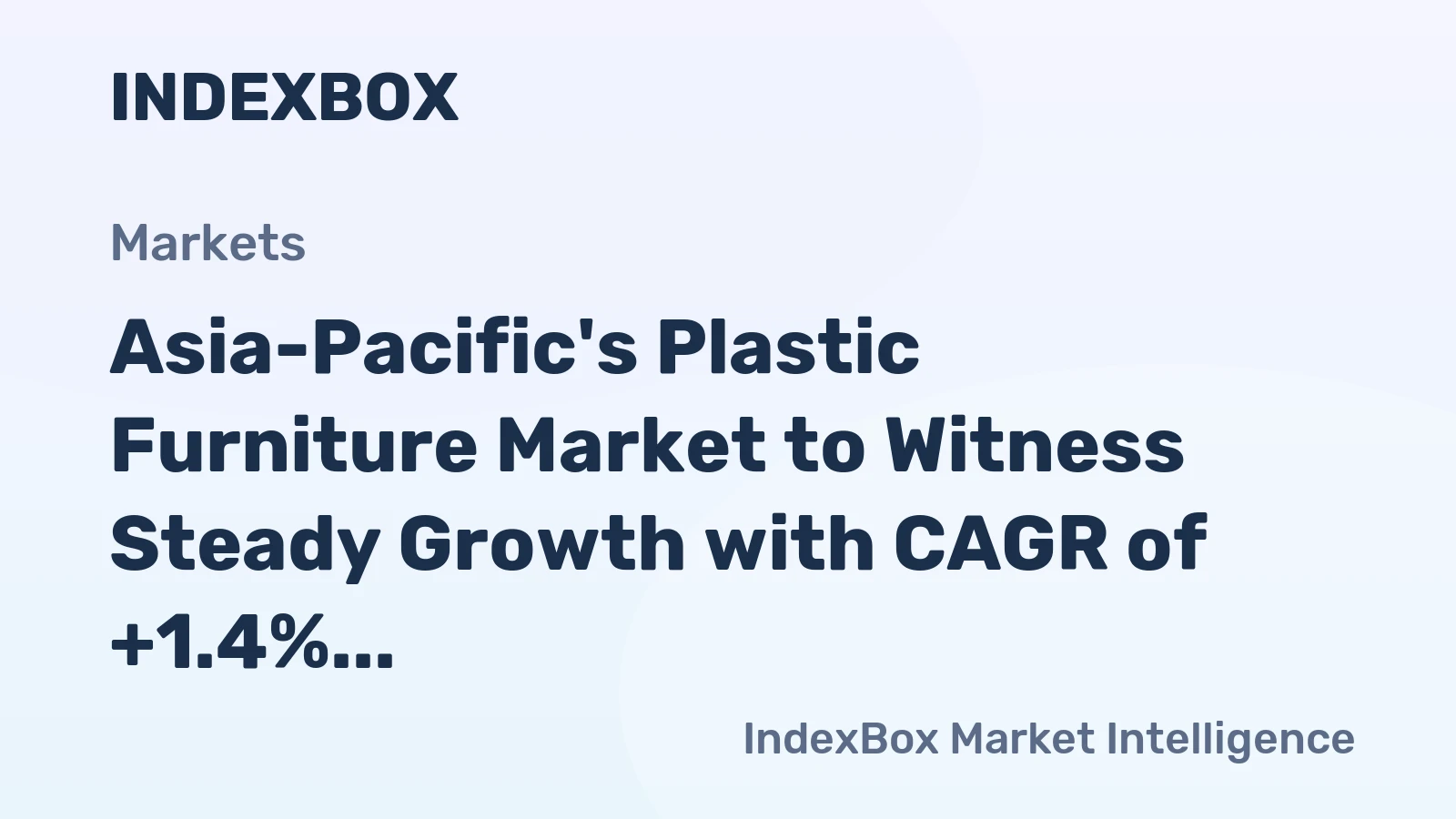Asia-Pacific's Plastic Furniture Market to Witness Steady Growth with CAGR of +1.4% from 2024 to 2035