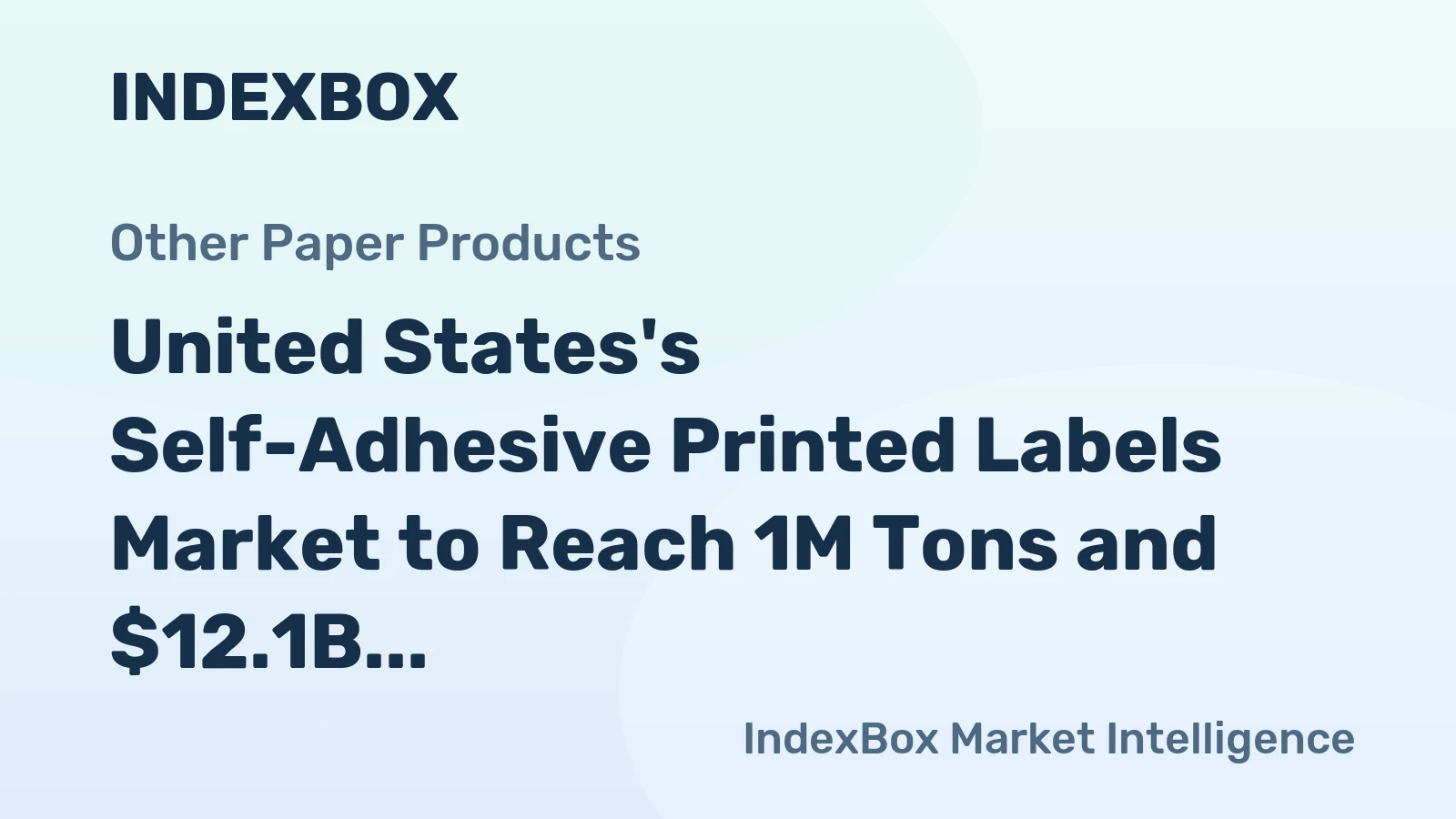 United States's Self-Adhesive Printed Labels Market to Reach 1M Tons and $12.1B by 2035