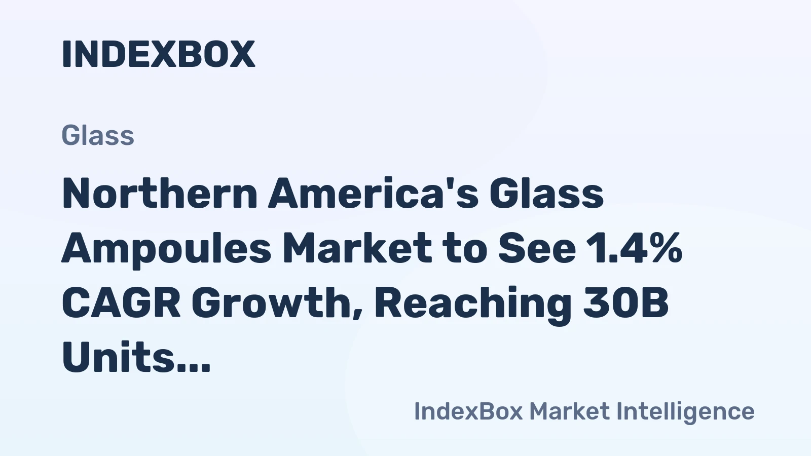 Northern America's Glass Ampoules Market to See 1.4% CAGR Growth, Reaching 30B Units by 2035
