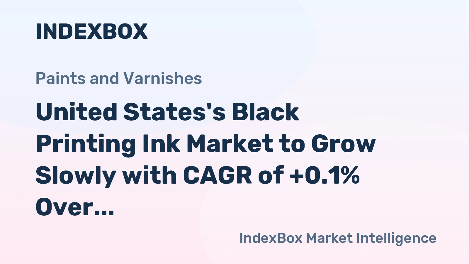 United States's Black Printing Ink Market to Grow Slowly with CAGR of +0.1% Over Next Decade