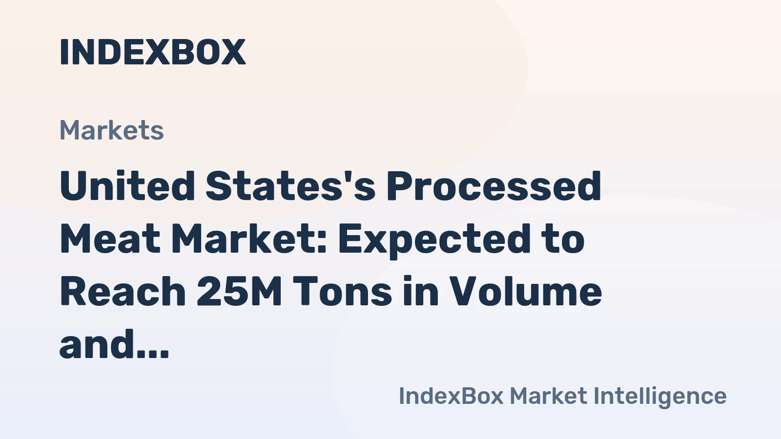 United States's Processed Meat Market: Expected to Reach 25M Tons in Volume and $104.4B in Value by 2035