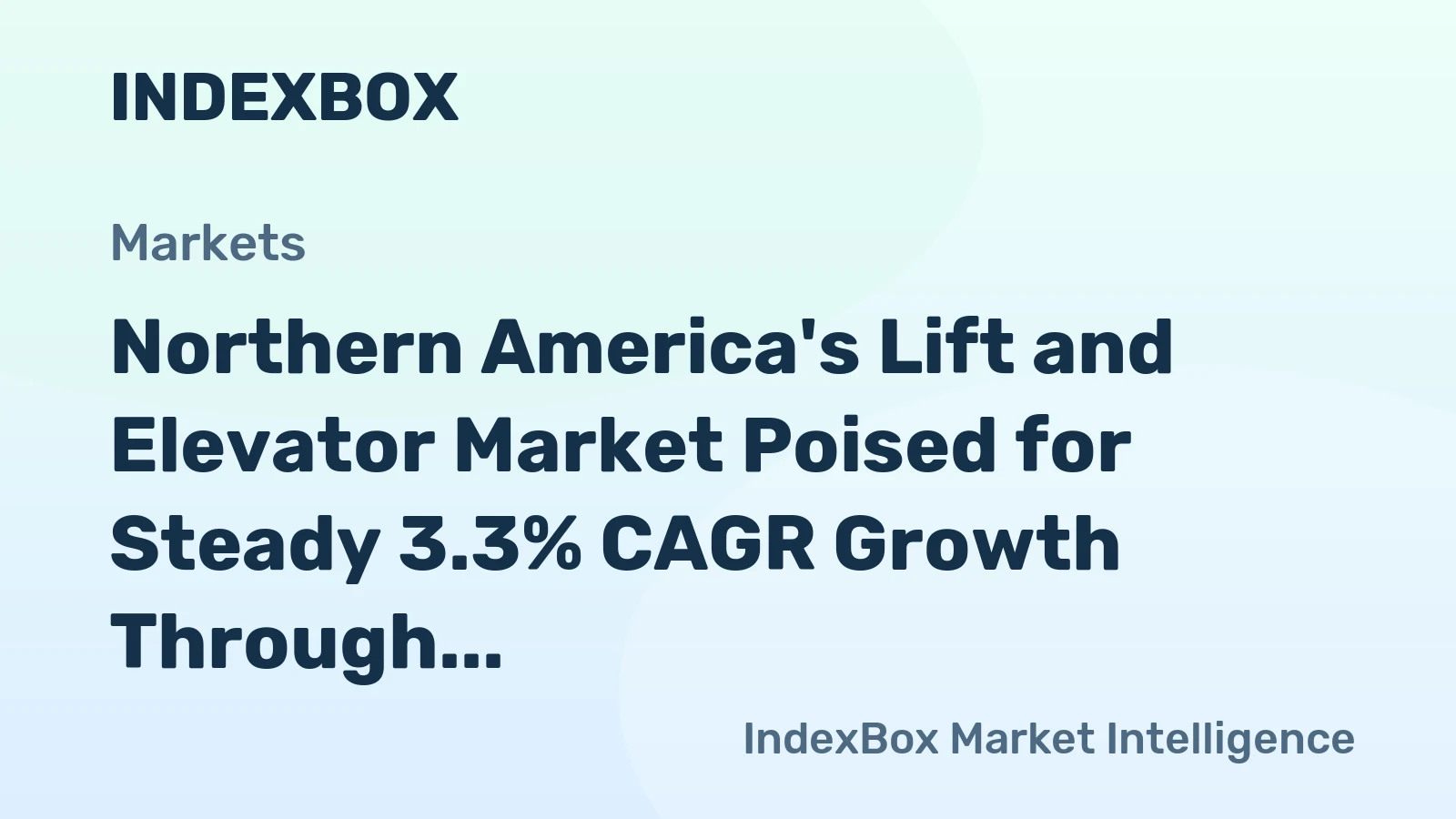 Northern America's Lift and Elevator Market Poised for Steady 3.3% CAGR Growth Through 2035