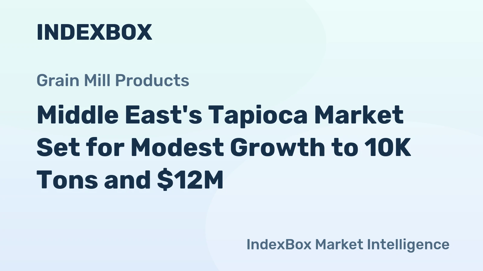 Middle East's Tapioca Market Set for Modest Growth to 10K Tons and $12M