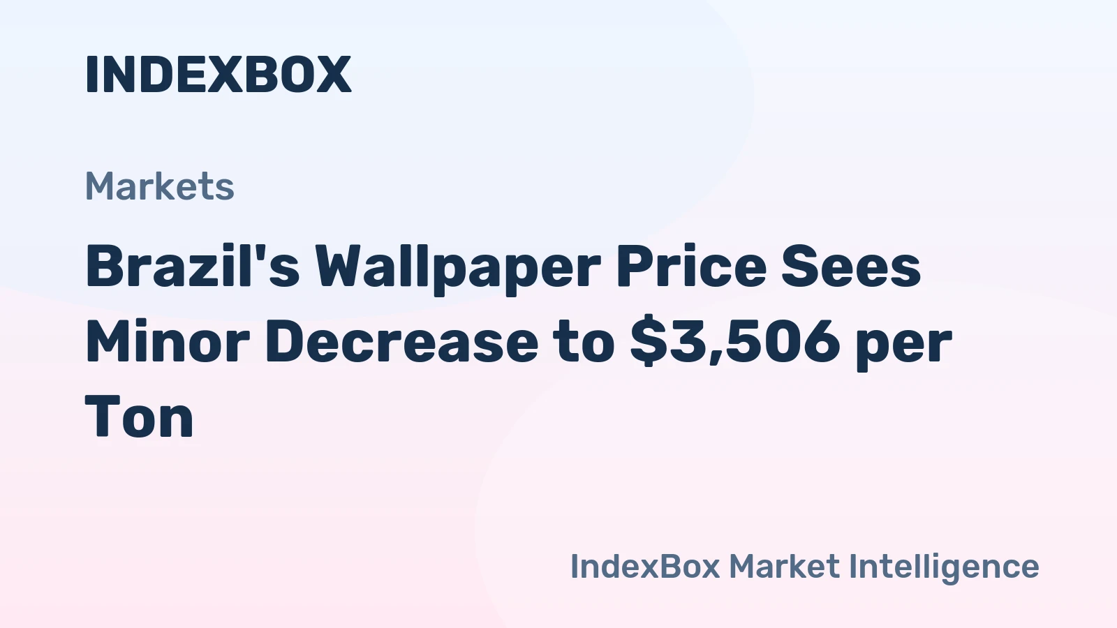 Brazil's Wallpaper Price Sees Minor Decrease to $3,506 per Ton