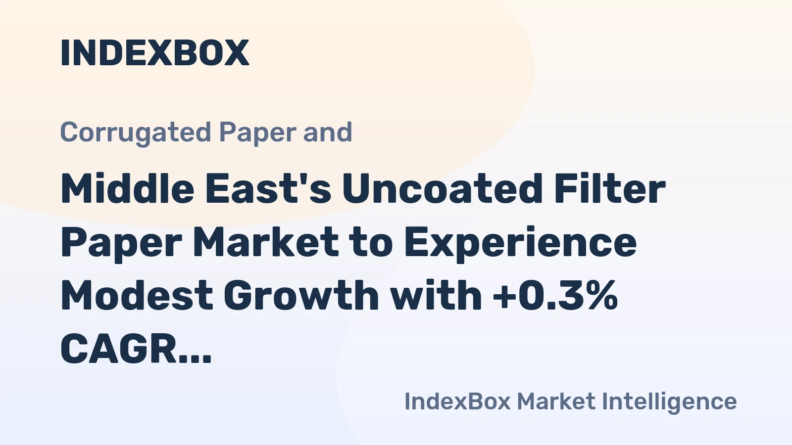 Middle East's Uncoated Filter Paper Market to Experience Modest Growth with +0.3% CAGR