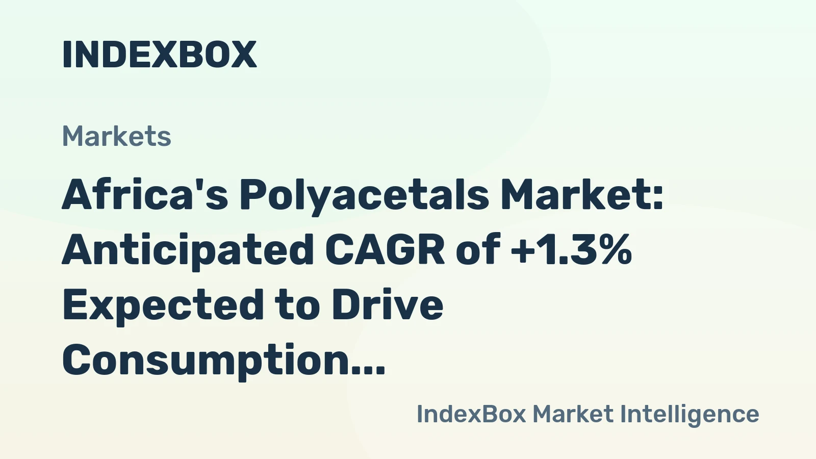Africa's Polyacetals Market: Anticipated CAGR of +1.3% Expected to Drive Consumption Growth Over Next Decade