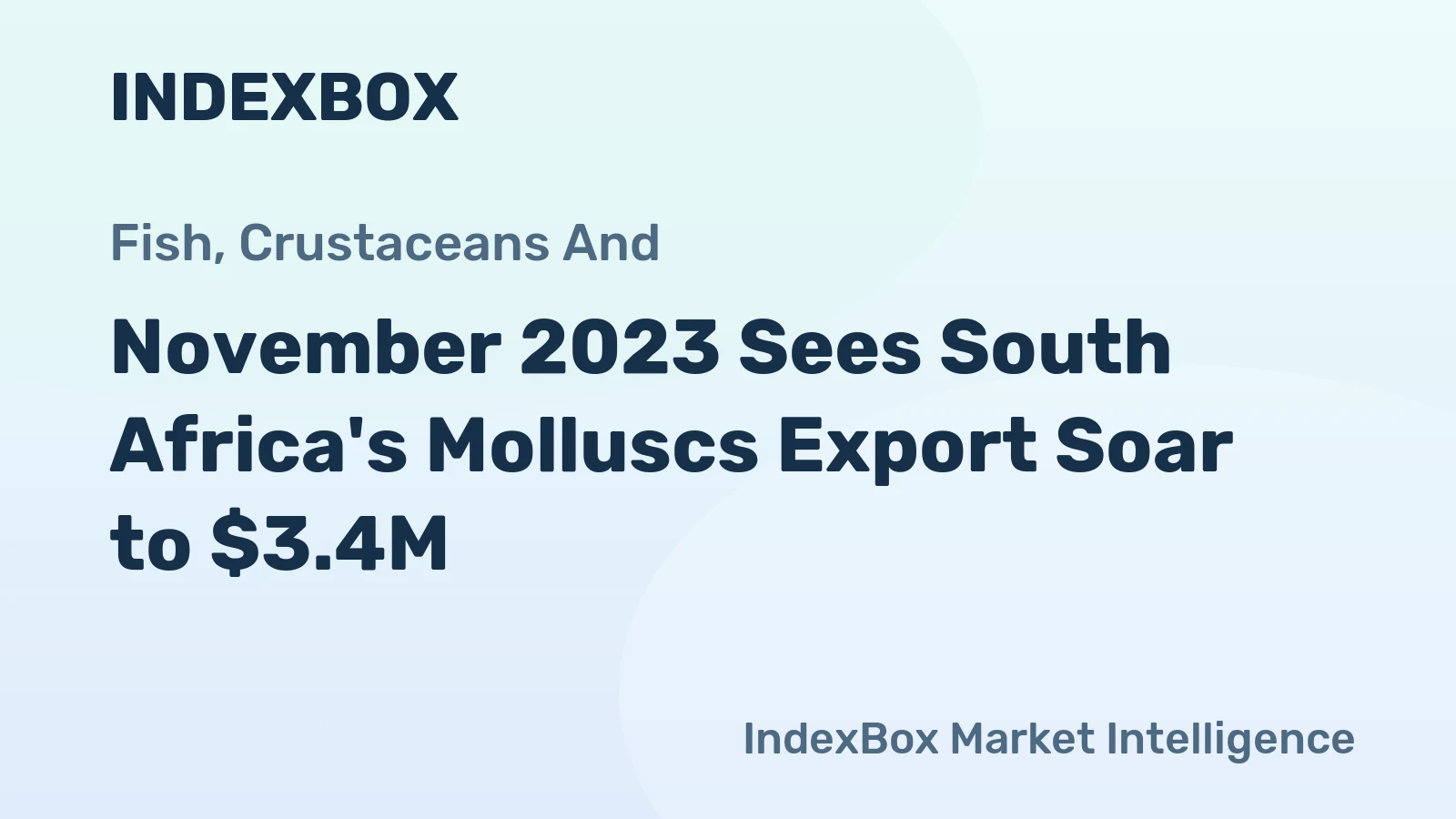 November 2023 Sees South Africa's Molluscs Export Soar to $3.4M