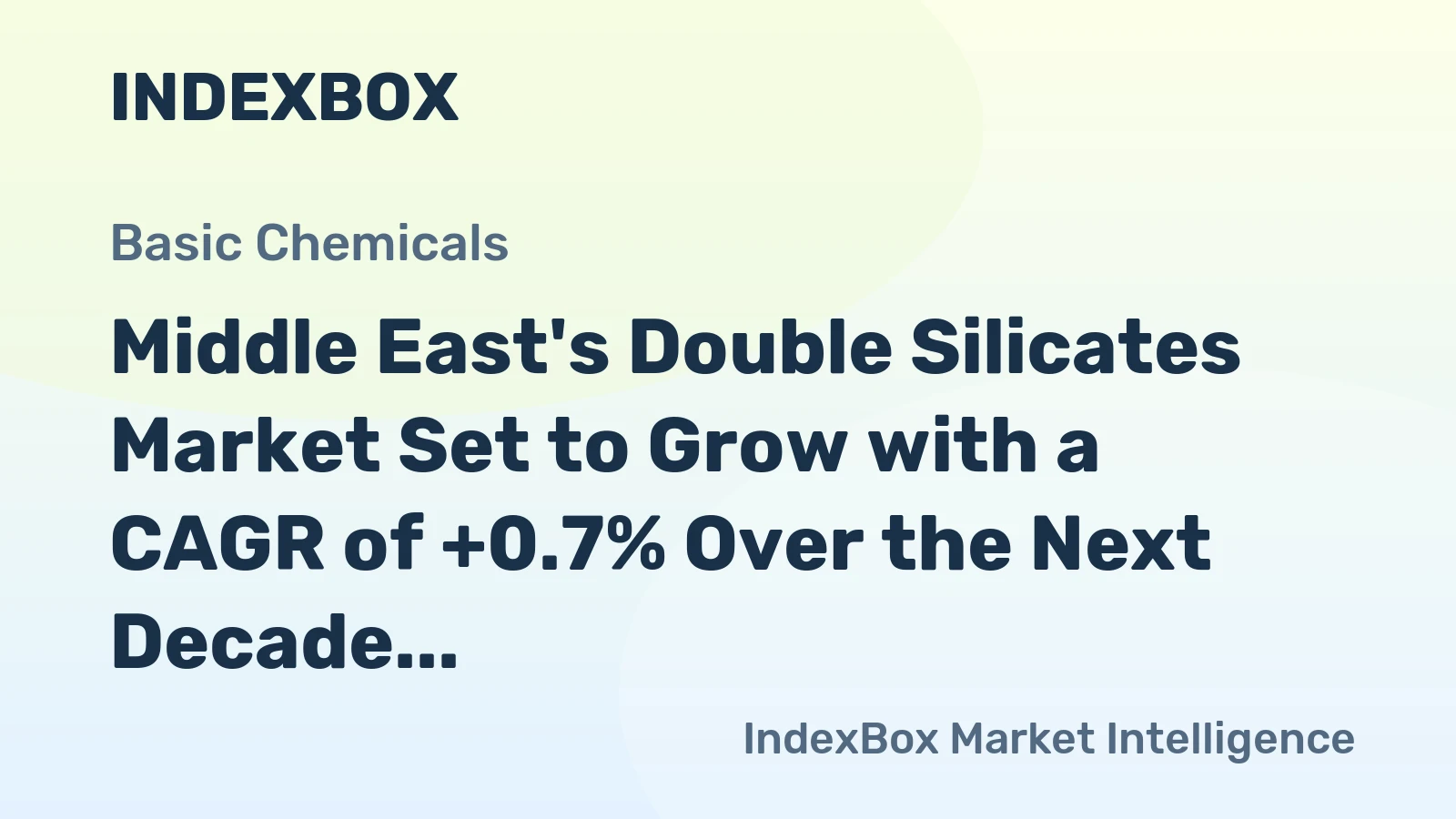 Middle East's Double Silicates Market Set to Grow with a CAGR of +0.7% Over the Next Decade