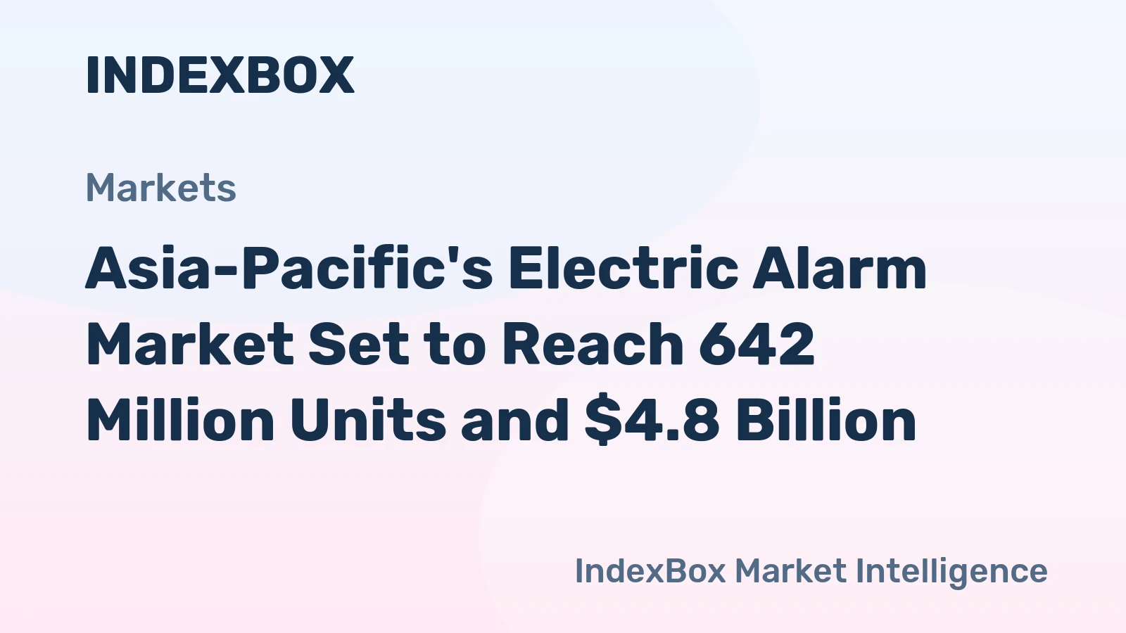 Asia-Pacific's Electric Alarm Market Set to Reach 642 Million Units and $4.8 Billion