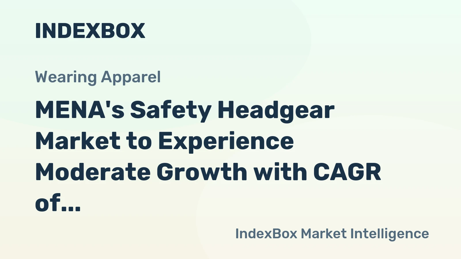 MENA's Safety Headgear Market to Experience Moderate Growth with CAGR of +1.9%