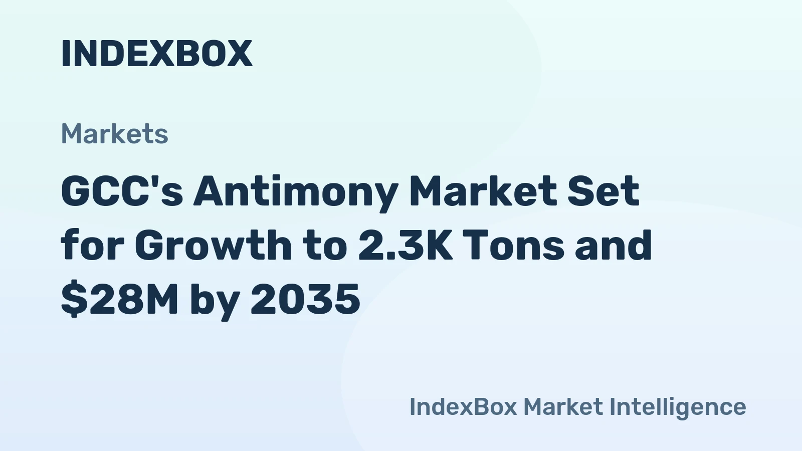 GCC's Antimony Market Set for Growth to 2.3K Tons and $28M by 2035