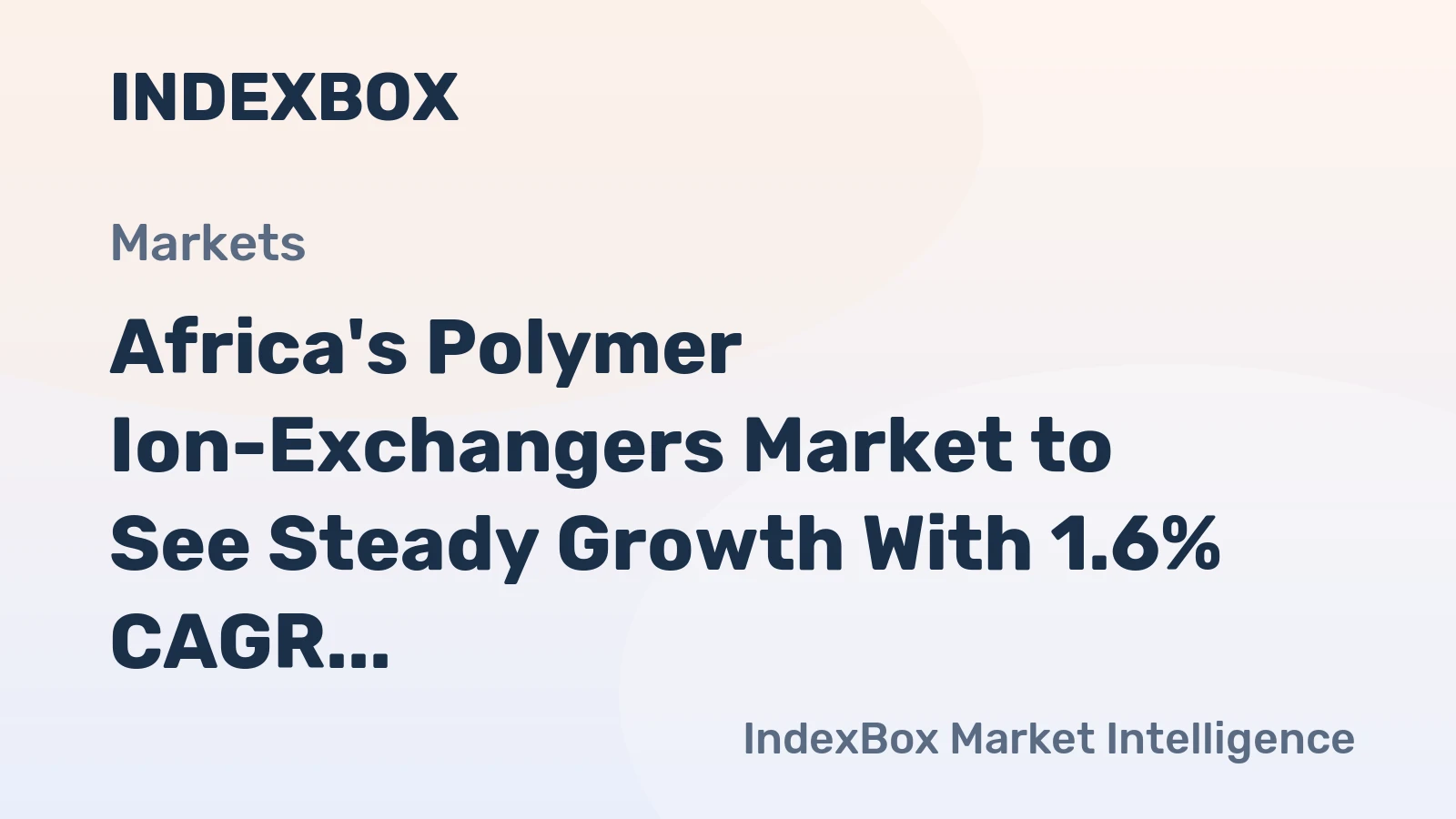Africa's Polymer Ion-Exchangers Market to See Steady Growth With 1.6% CAGR Through 2035