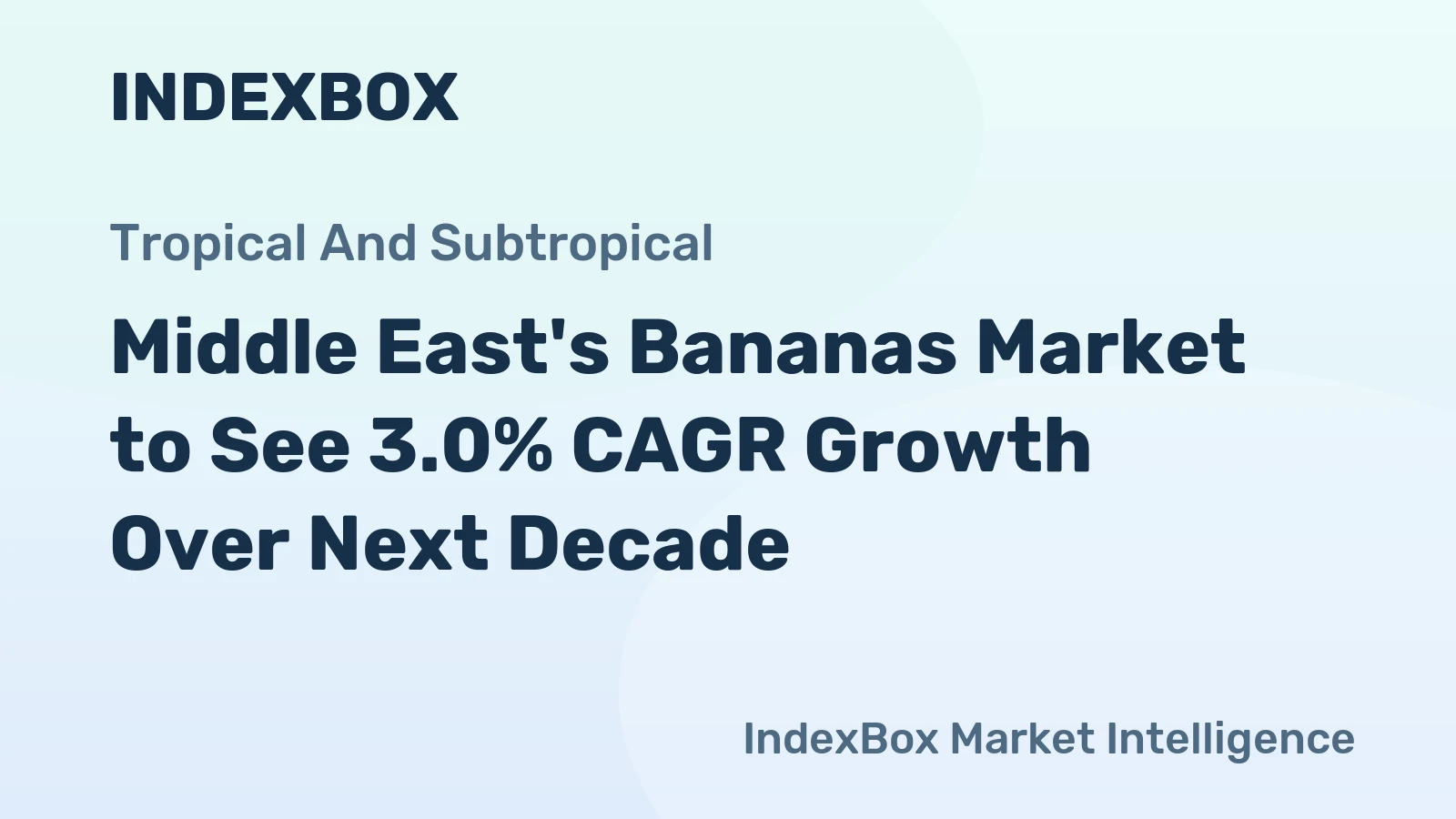 Middle East's Bananas Market to See 3.0% CAGR Growth Over Next Decade