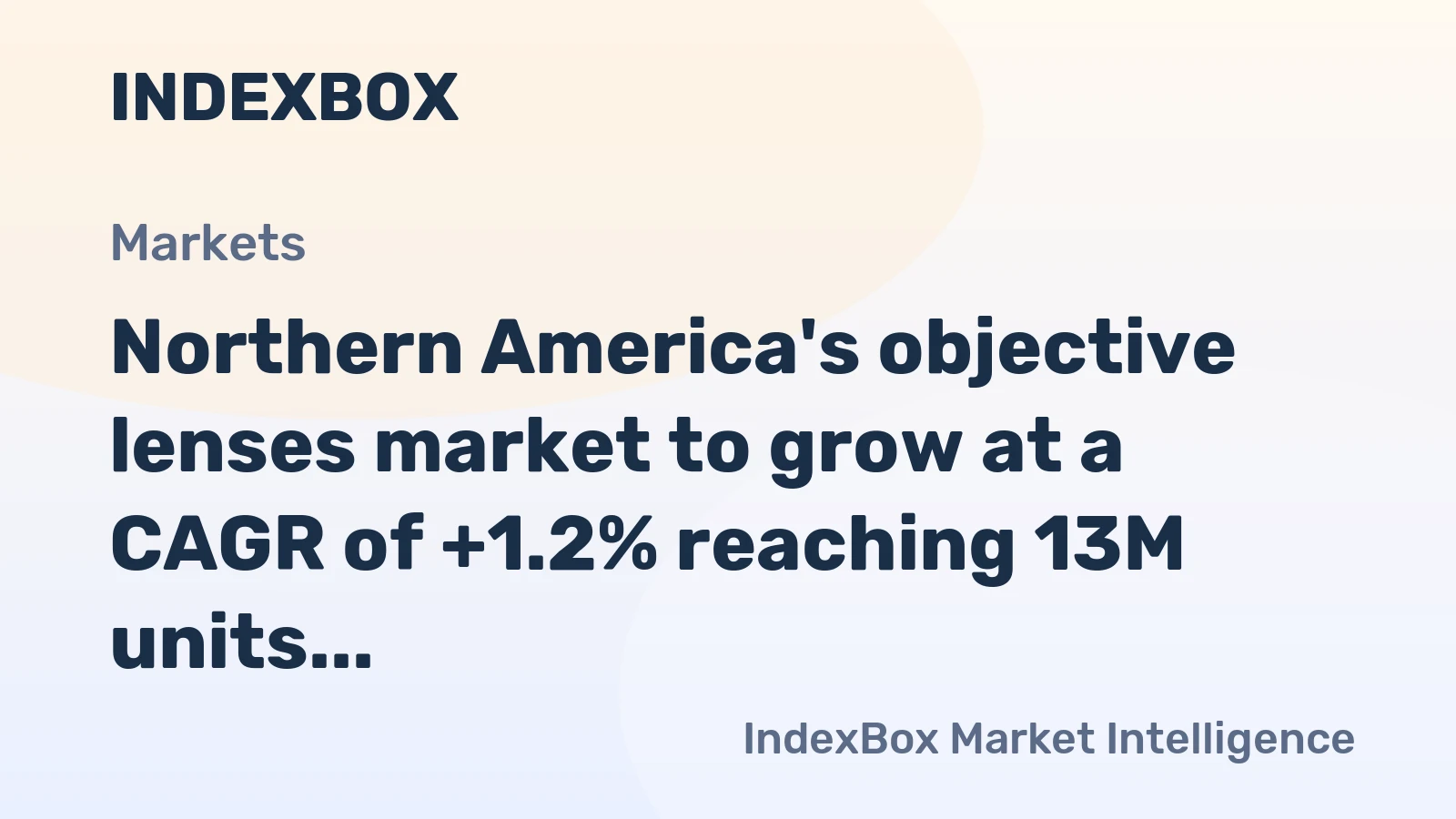 Northern America's objective lenses market to grow at a CAGR of +1.2% reaching 13M units by 2035
