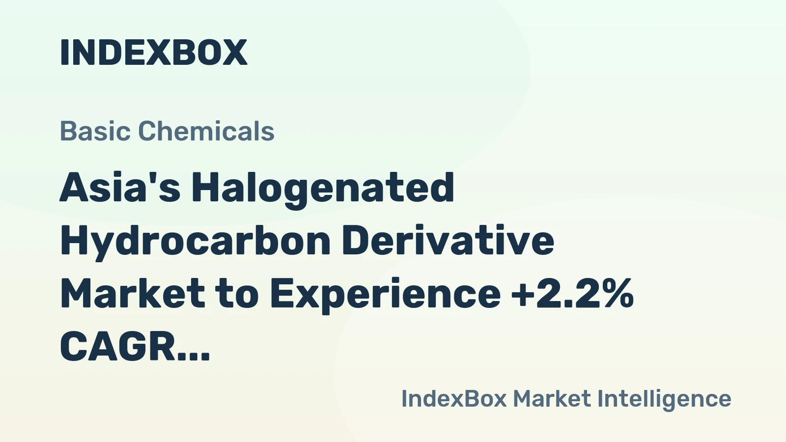 Asia's Halogenated Hydrocarbon Derivative Market to Experience +2.2% CAGR Growth Until 2035