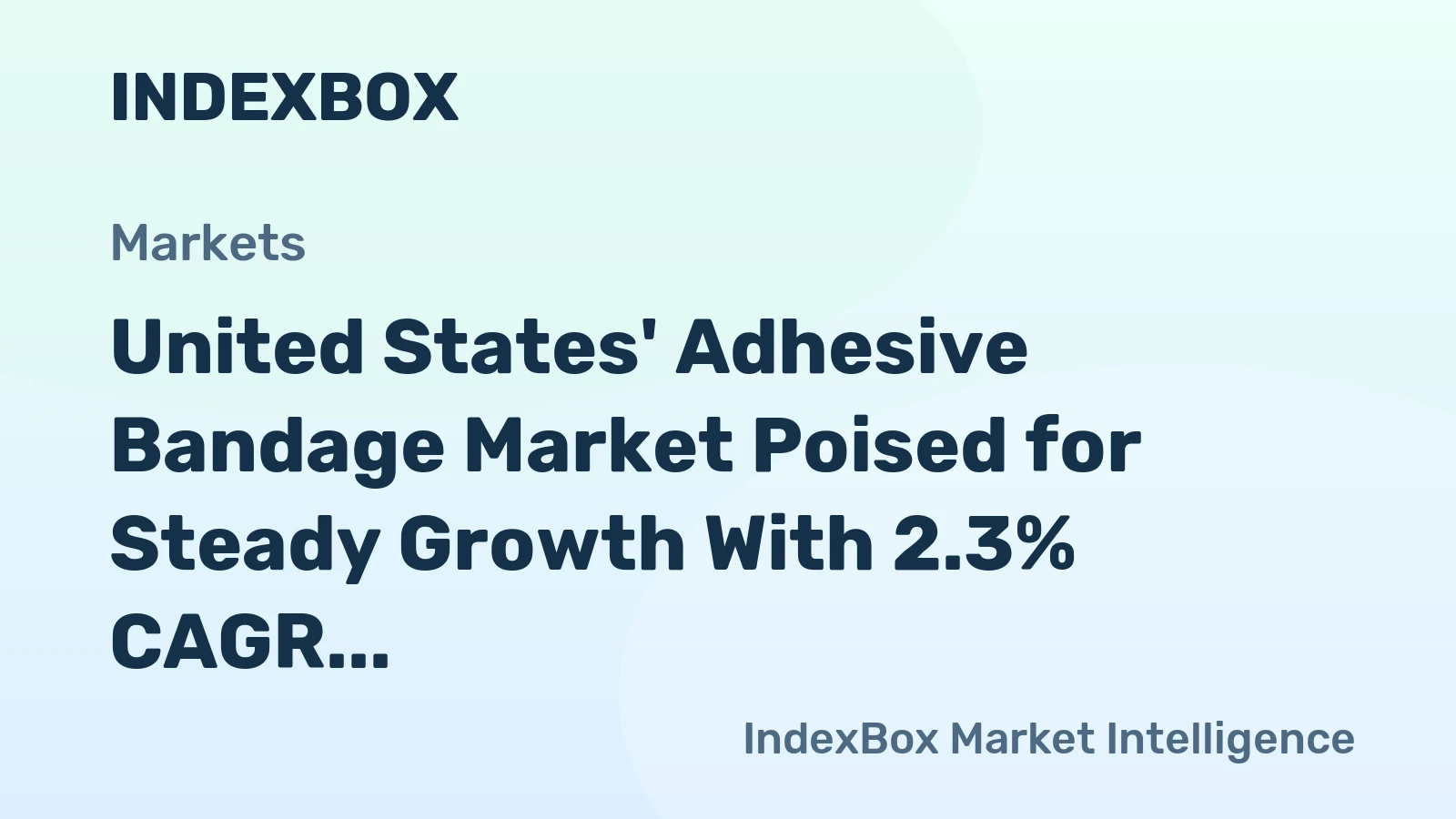 United States' Adhesive Bandage Market Poised for Steady Growth With 2.3% CAGR in Value
