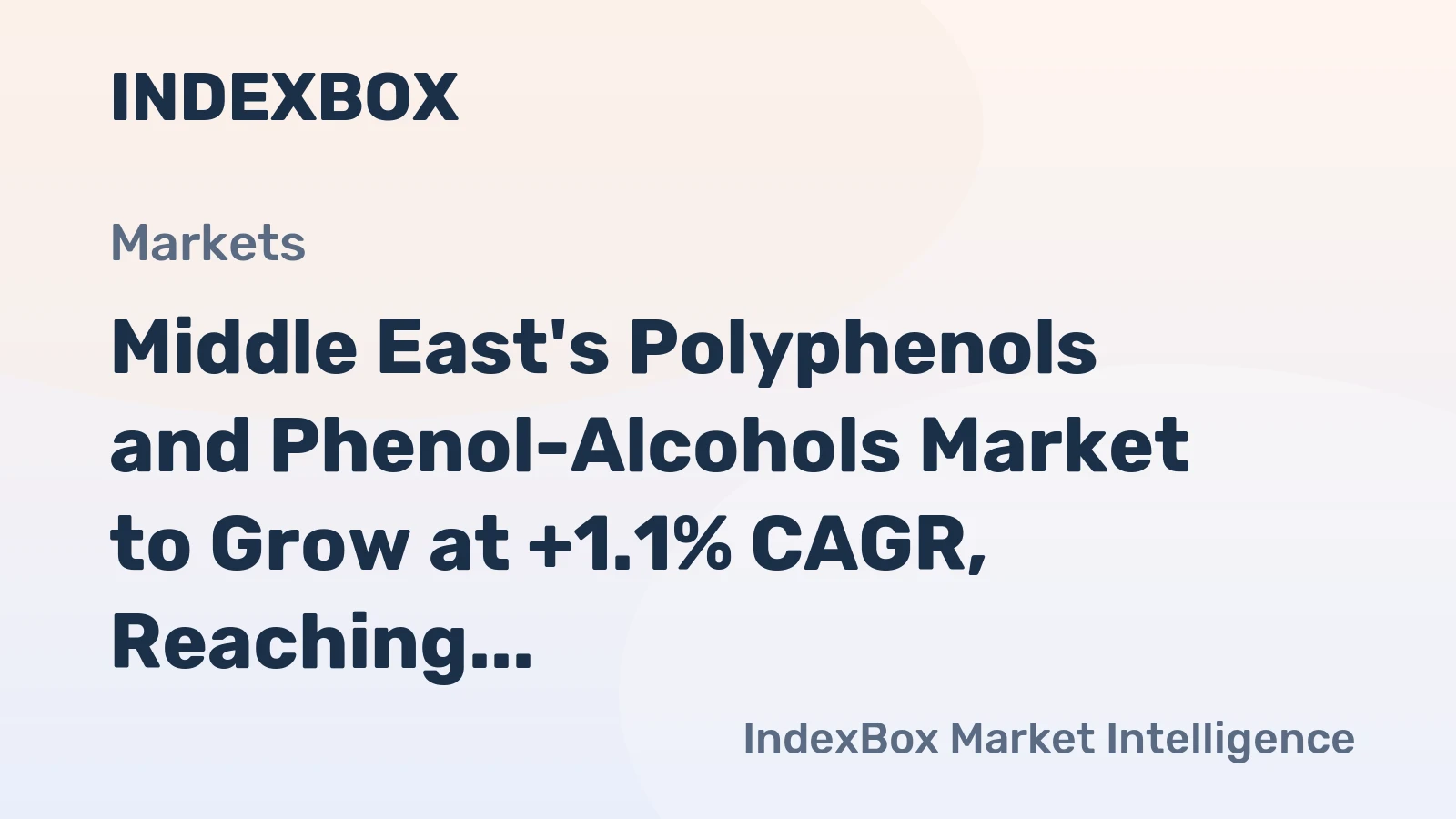 Middle East's Polyphenols and Phenol-Alcohols Market to Grow at +1.1% CAGR, Reaching 6.7K tons by 2035, Valued at $63M