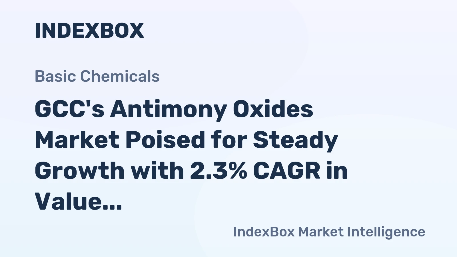 GCC's Antimony Oxides Market Poised for Steady Growth with 2.3% CAGR in Value Through 2035