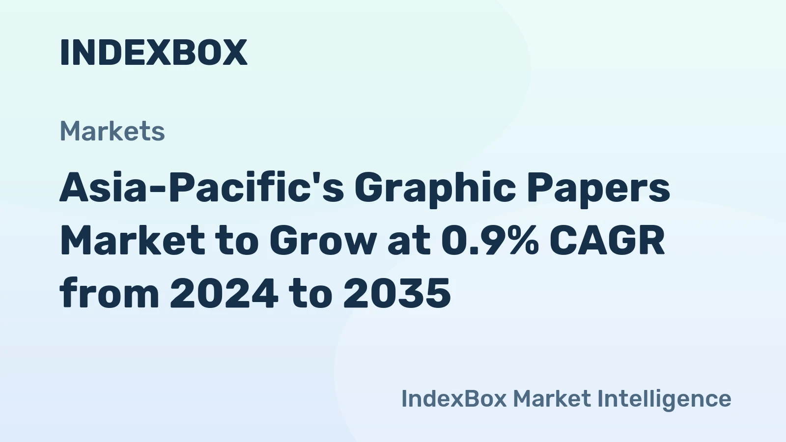 Asia-Pacific's Graphic Papers Market to Grow at 0.9% CAGR from 2024 to 2035