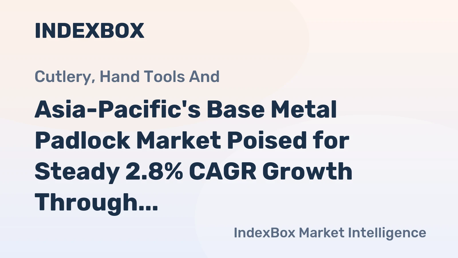 Asia-Pacific's Base Metal Padlock Market Poised for Steady 2.8% CAGR Growth Through 2035