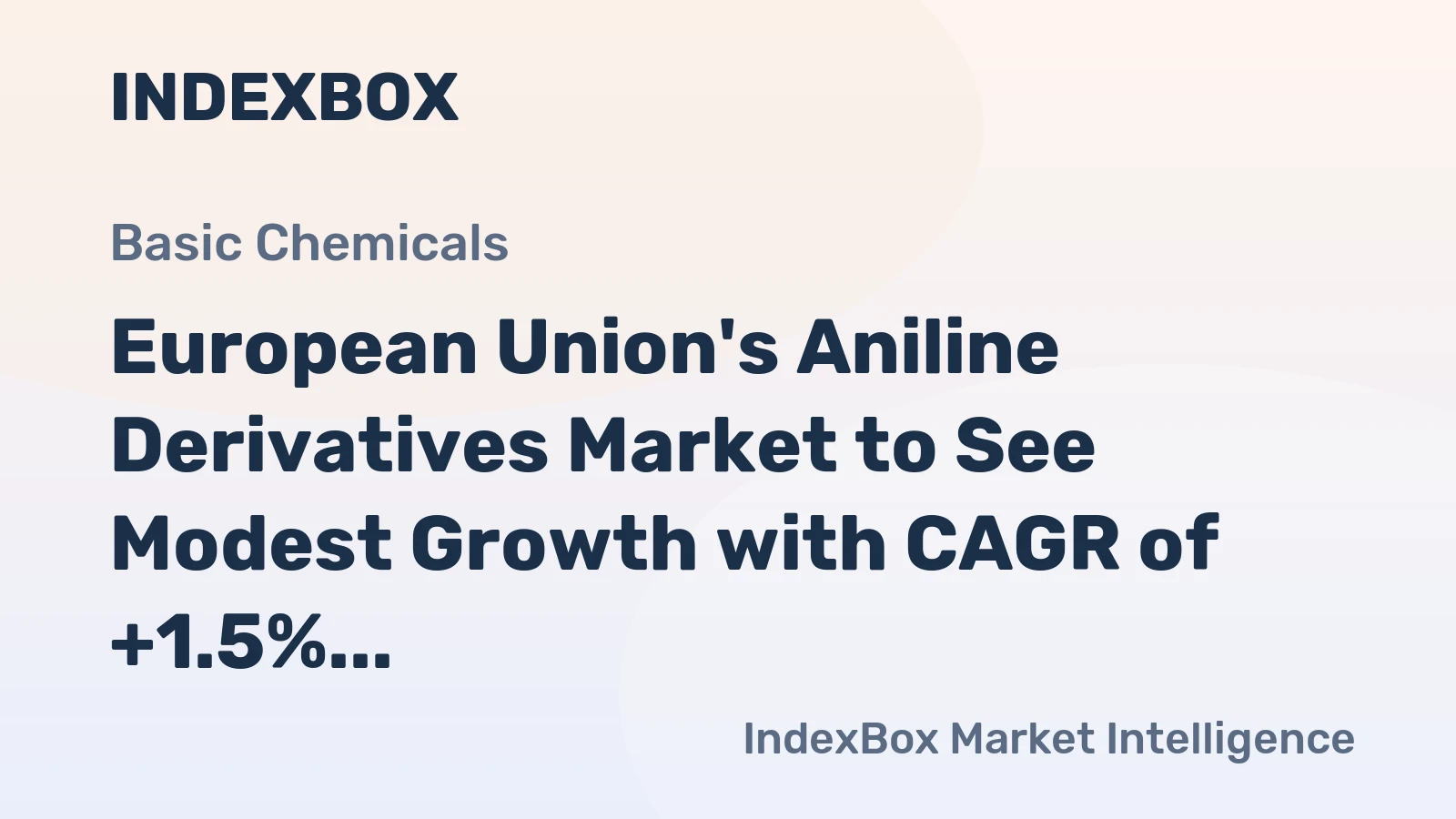 European Union's Aniline Derivatives Market to See Modest Growth with CAGR of +1.5% from 2024 to 2035