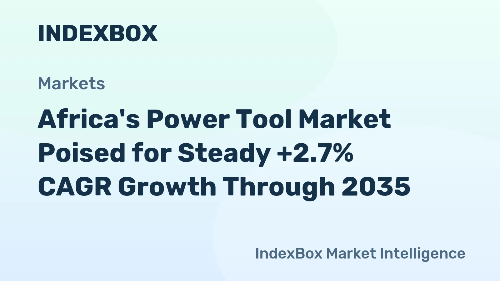 Africa's Power Tool Market Poised for Steady +2.7% CAGR Growth Through 2035