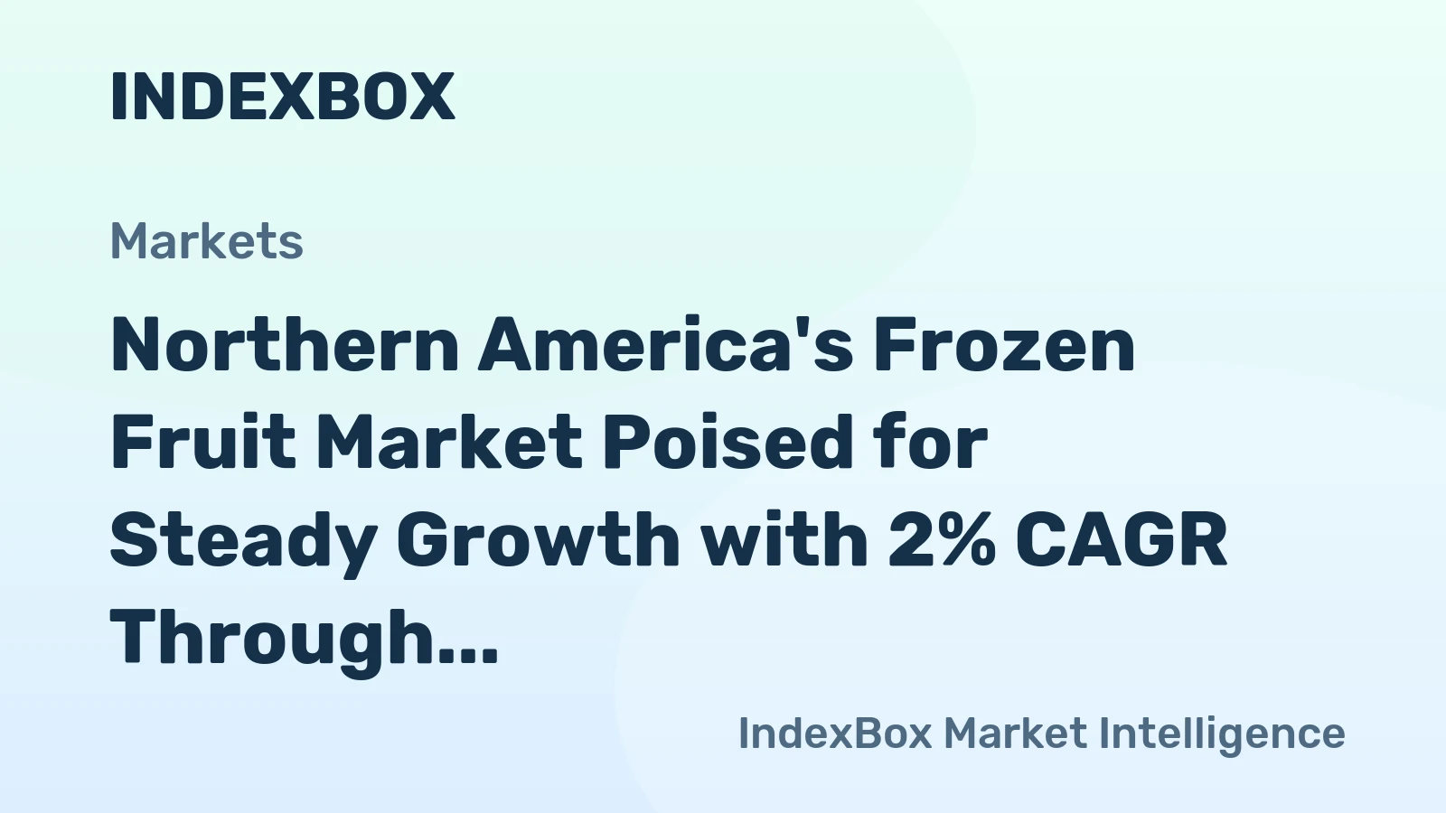Northern America's Frozen Fruit Market Poised for Steady Growth with 2% CAGR Through 2035