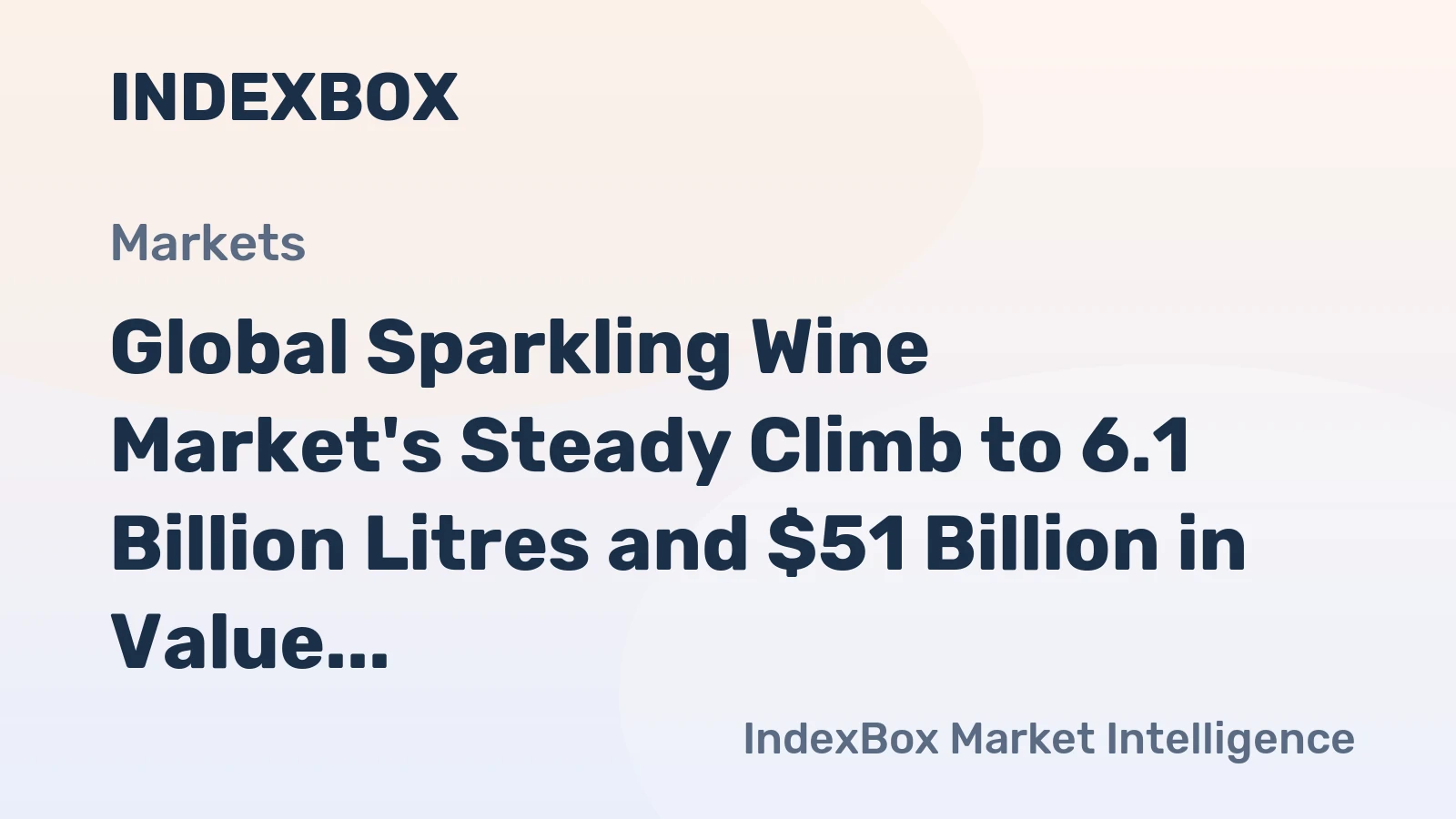 Global Sparkling Wine Market's Steady Climb to 6.1 Billion Litres and $51 Billion in Value