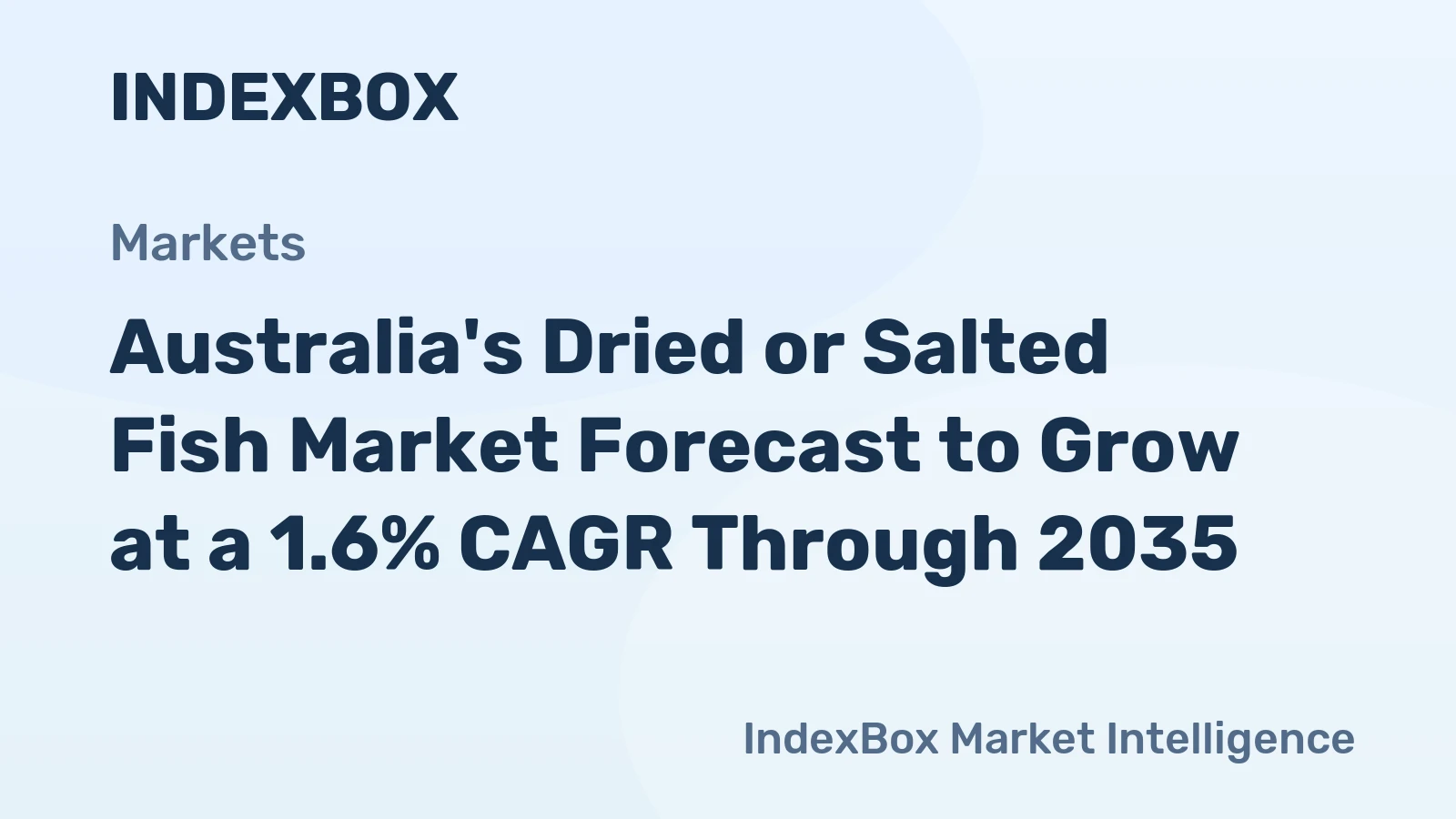 Australia's Dried or Salted Fish Market Forecast to Grow at a 1.6% CAGR Through 2035