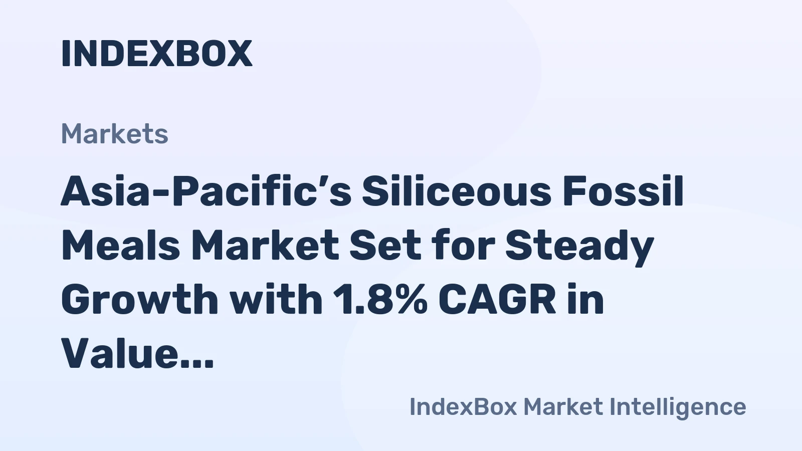 Asia-Pacific’s Siliceous Fossil Meals Market Set for Steady Growth with 1.8% CAGR in Value