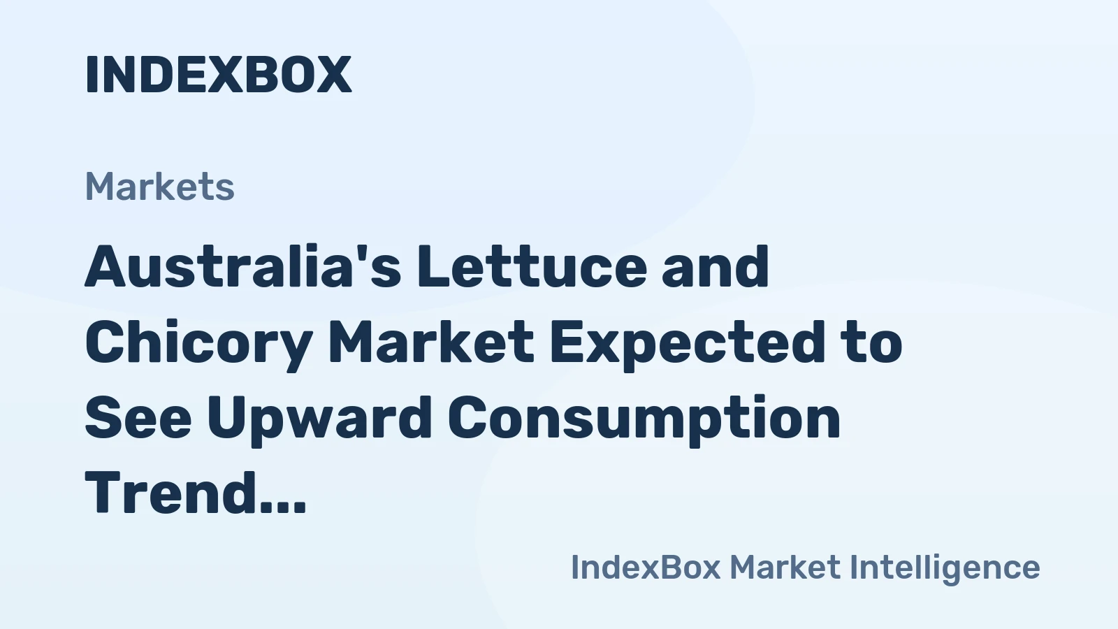 Australia's Lettuce and Chicory Market Expected to See Upward Consumption Trend with Market Volume Reaching 144K Tons and Value Reaching $226M by 2035