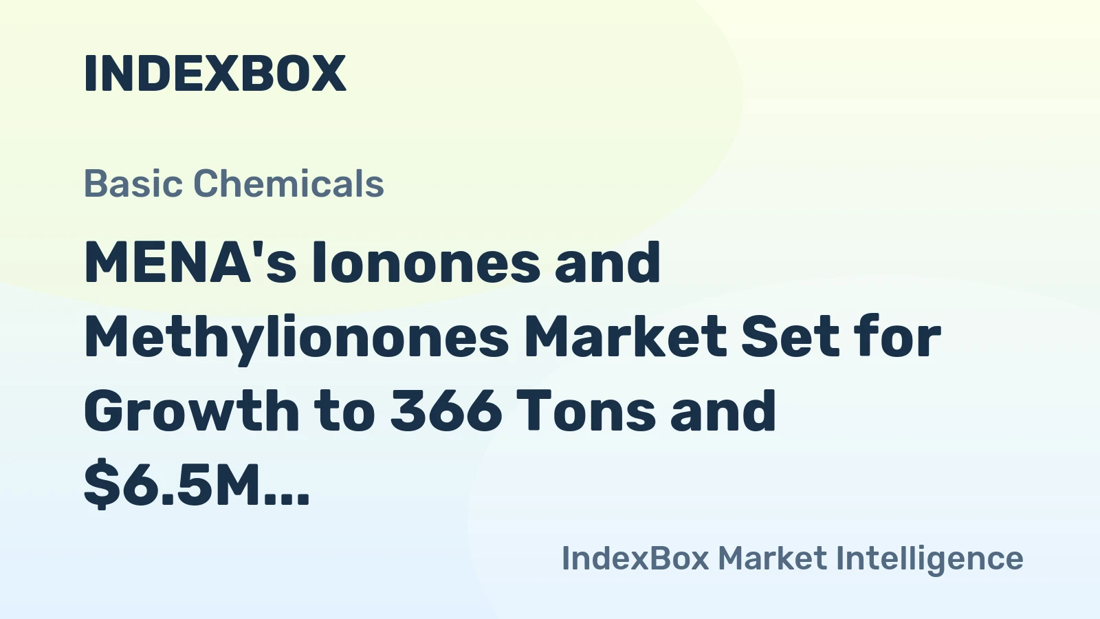 MENA's Ionones and Methylionones Market Set for Growth to 366 Tons and $6.5M